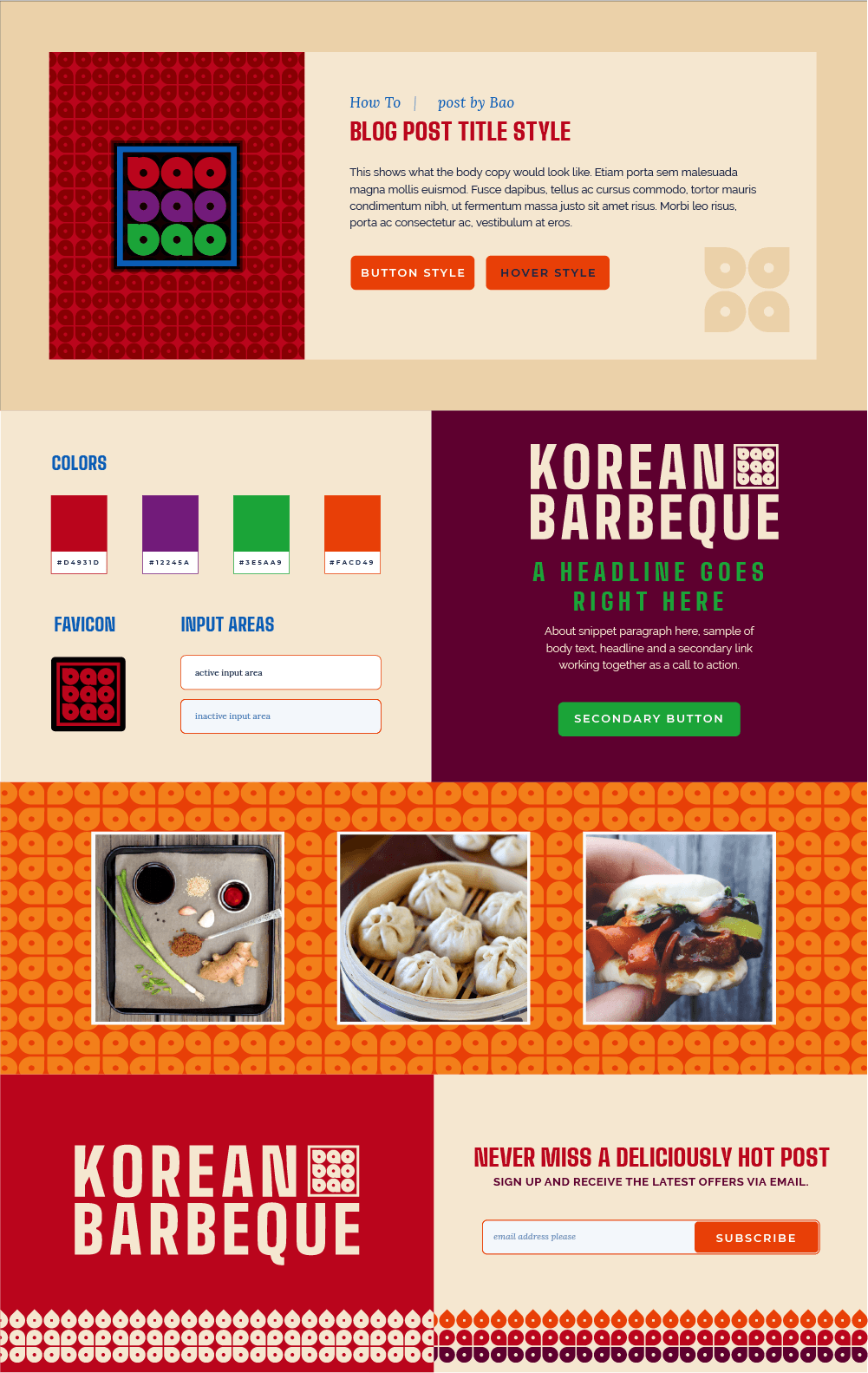 Branding Web Style Guide Sample · BDM Design